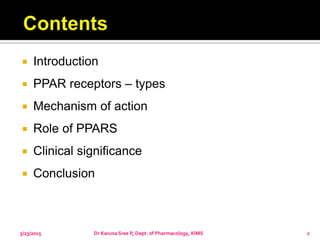 Drugs acting on ppar | PPTX