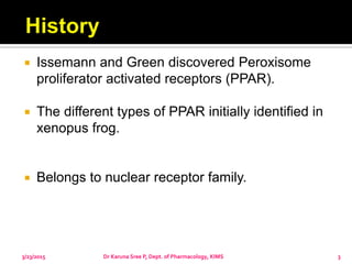 Drugs acting on ppar | PPTX