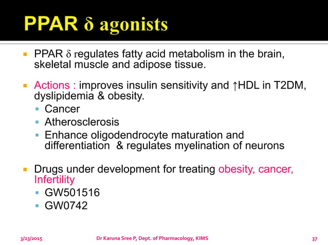 Drugs acting on ppar | PPT