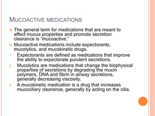 Drugs acting on respiratory system | PPTX