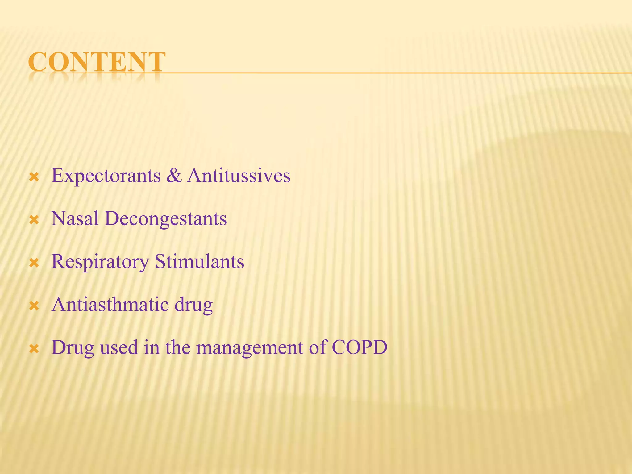 Drugs acting on respiratory system | PPTX