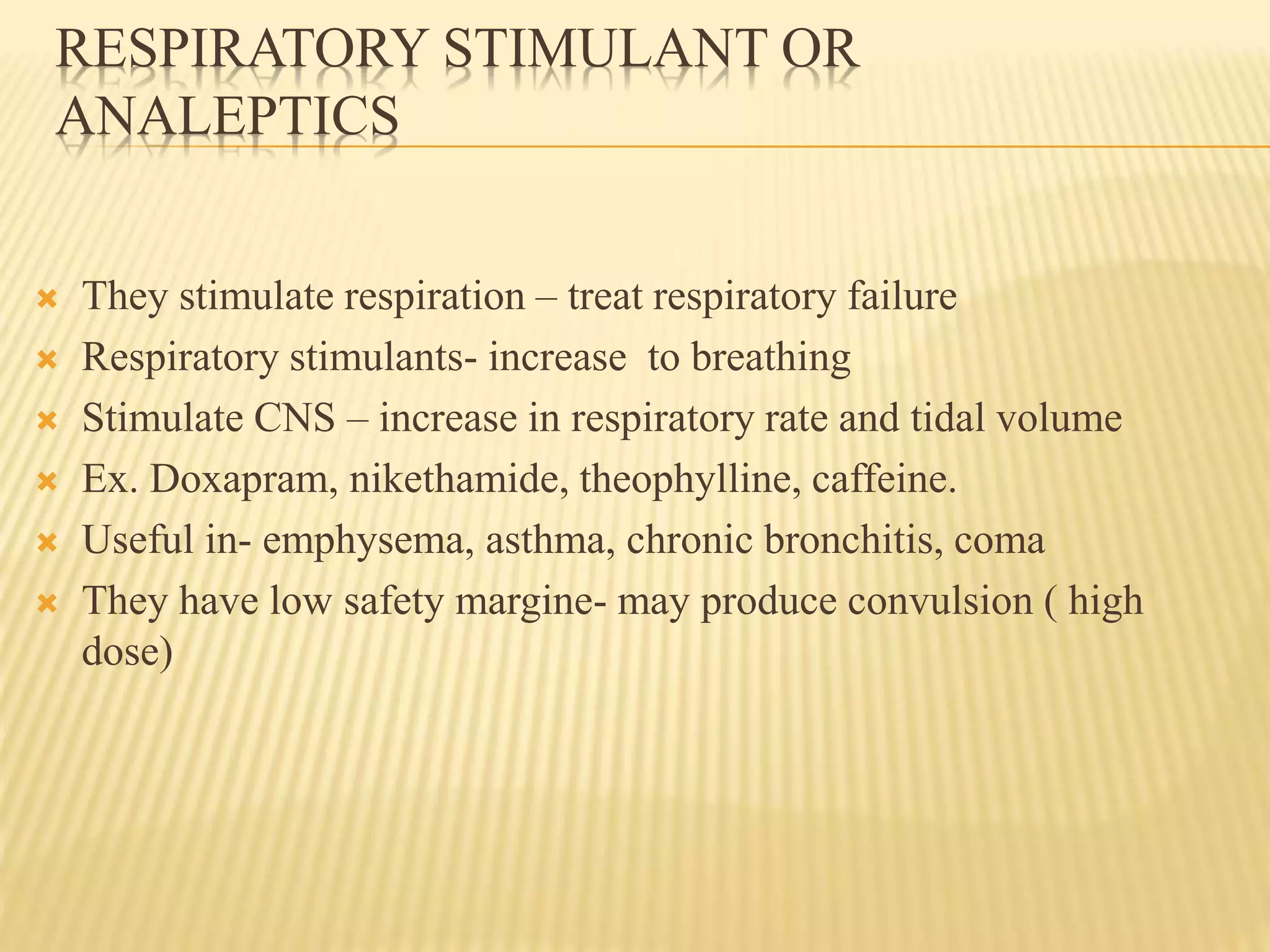 Drugs acting on respiratory system | PPTX