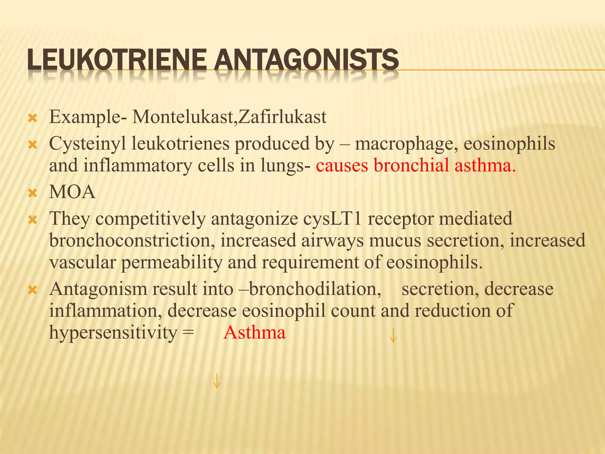 Drugs acting on respiratory system | PPTX