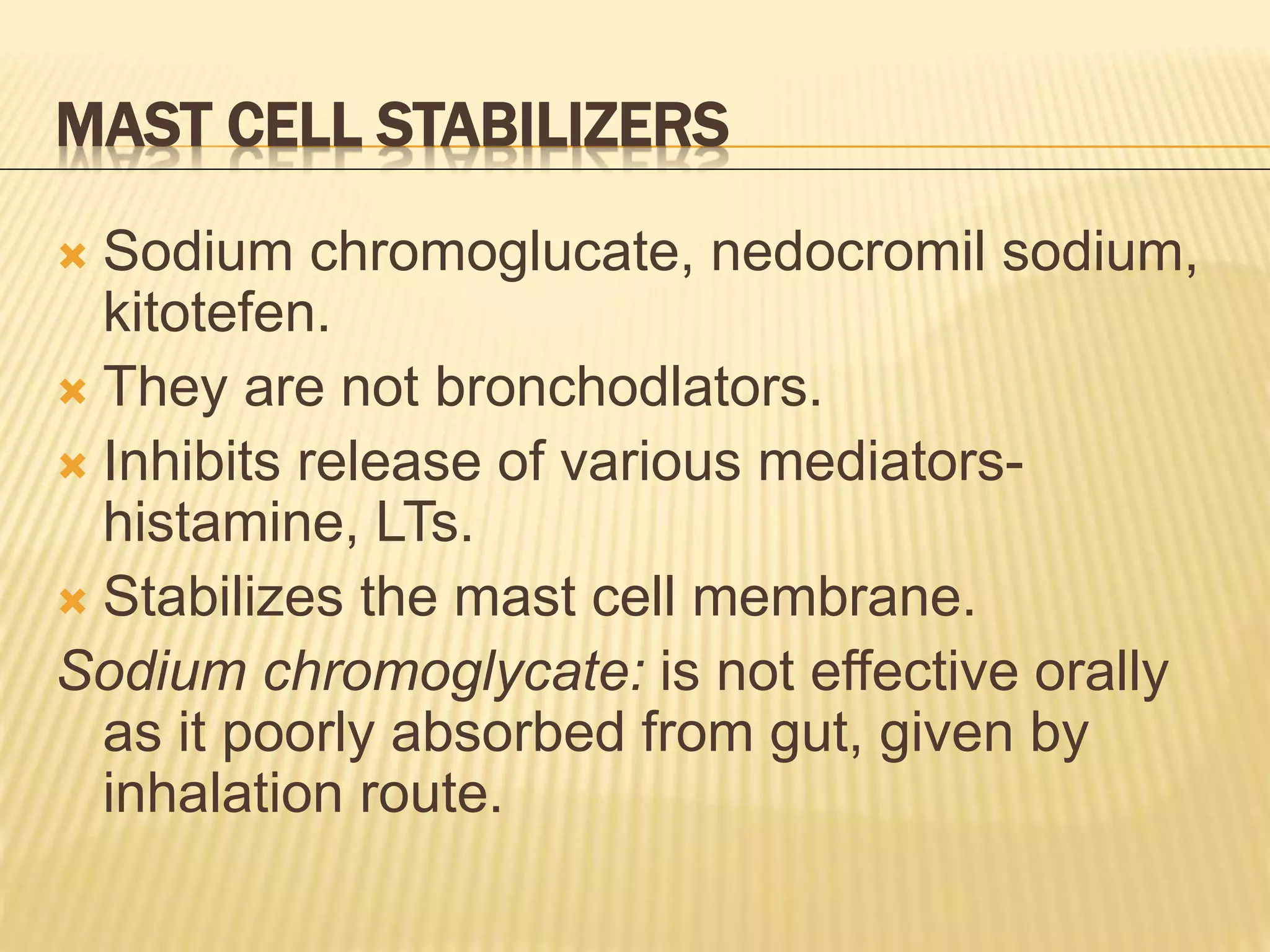 Drugs acting on respiratory system | PPTX