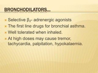 Drugs acting on respiratory system | PPTX