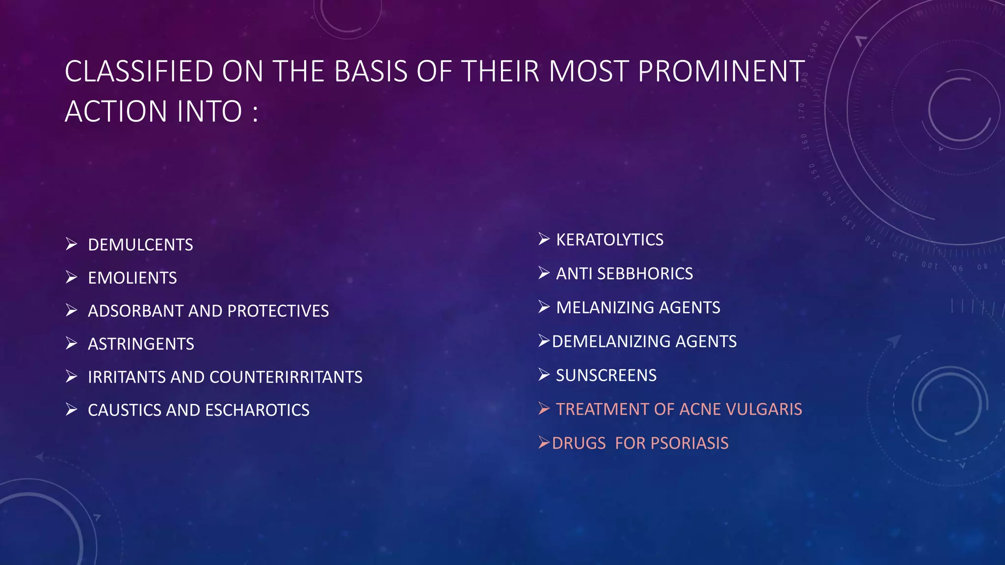 Drugs acting on skin and mucous membranes | PPTX