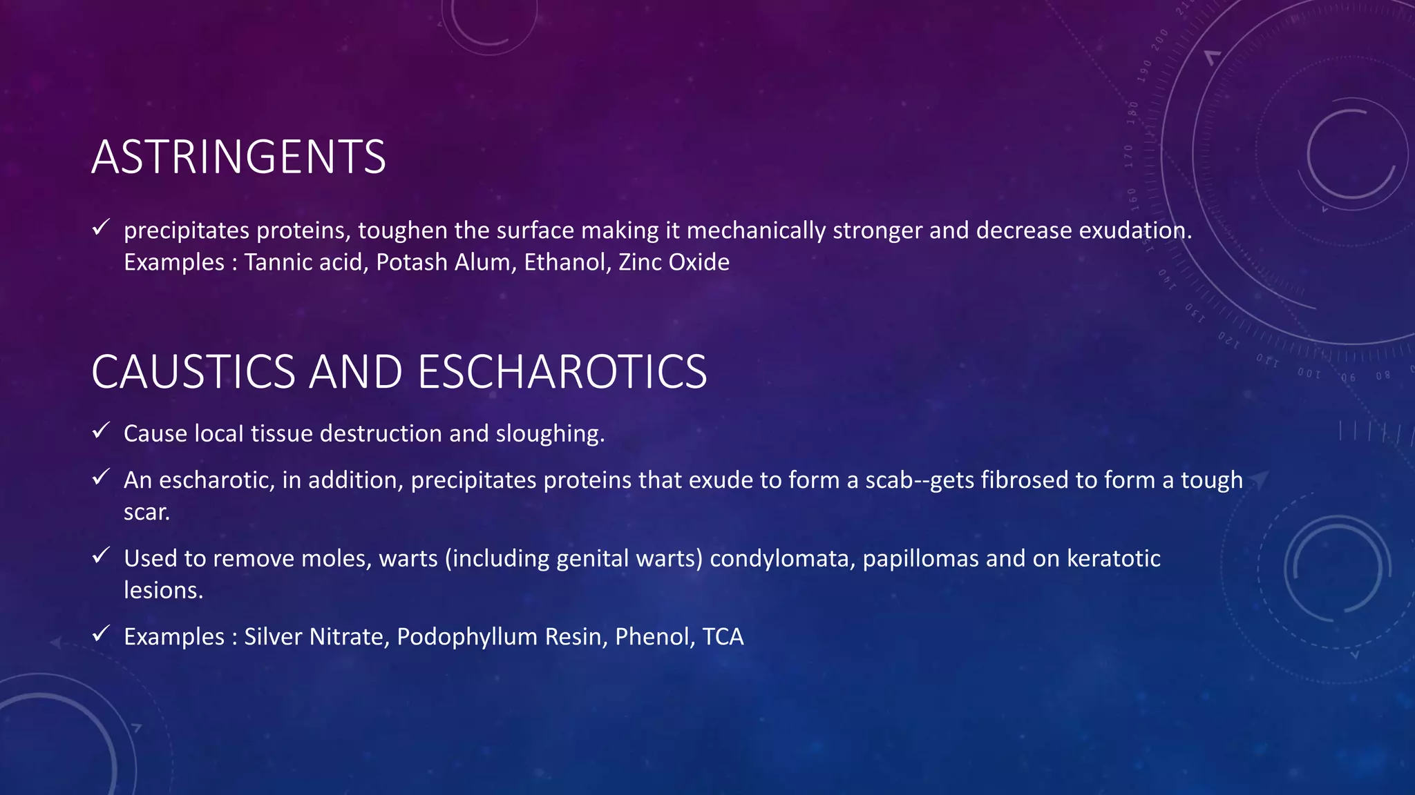 Drugs acting on skin and mucous membranes | PPTX