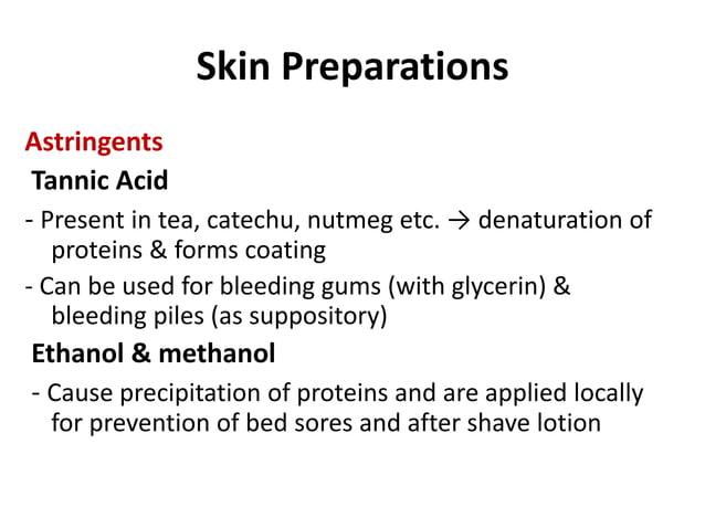 Drugs acting on Skin and Mucous membrane | PPTX