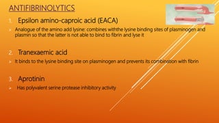Drugs acting on the blood and blood forming organs | PPTX
