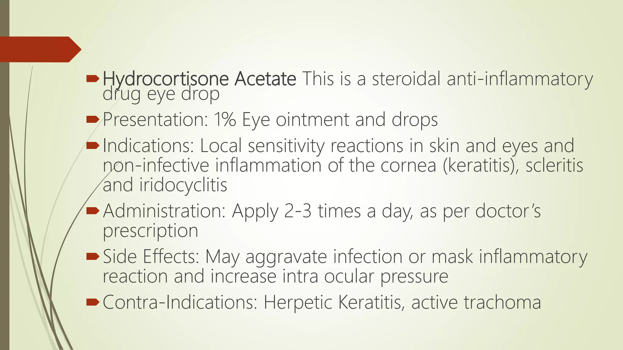 Drugs acting on the eye, ear and | PPTX