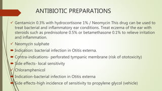 Drugs acting on the eye, ear and | PPTX