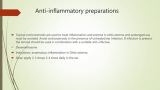 Drugs acting on the eye, ear and | PPTX