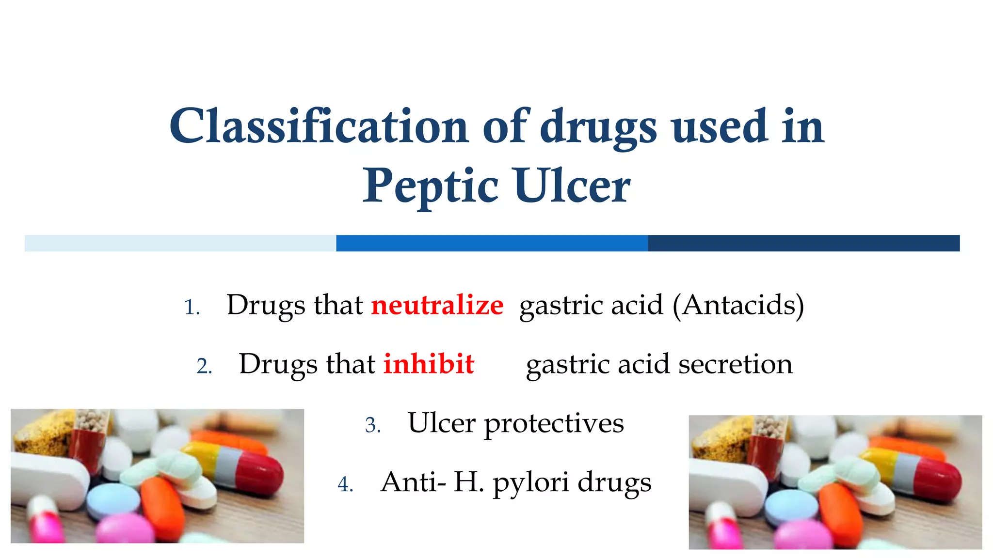 Drugs Acting on the GI Tract Peptic Ulcer | PDF