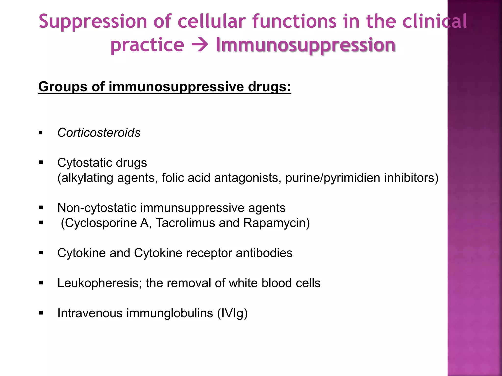 Drugs acting on the immune system | PPTX