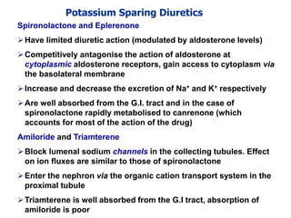 Drugs acting on the kidney lectures 1 and 2 | PDF