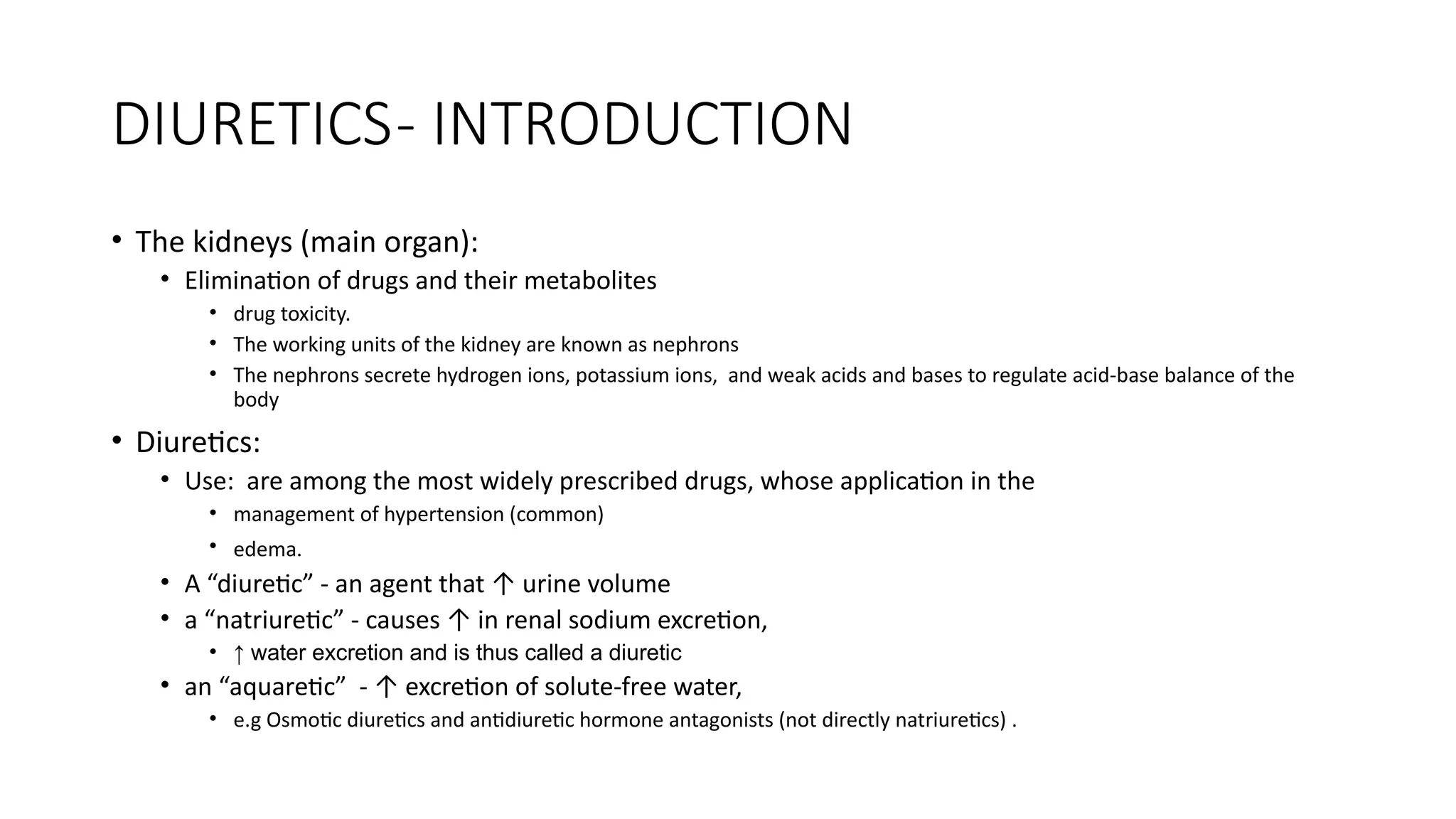 DRUGS ACTING ON THE KIDNEYS - DIURETICS.pptx