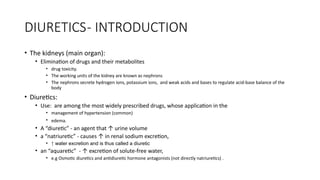 DRUGS ACTING ON THE KIDNEYS - DIURETICS.pptx