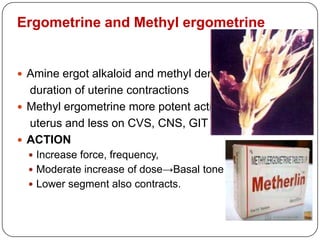 Drugs acting on uterus | PPTX