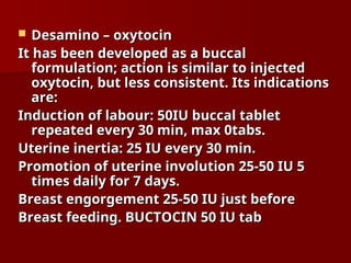 DRUGS ACTING ON UTERUS AND TOCOLYTIC DRUGS .ppt