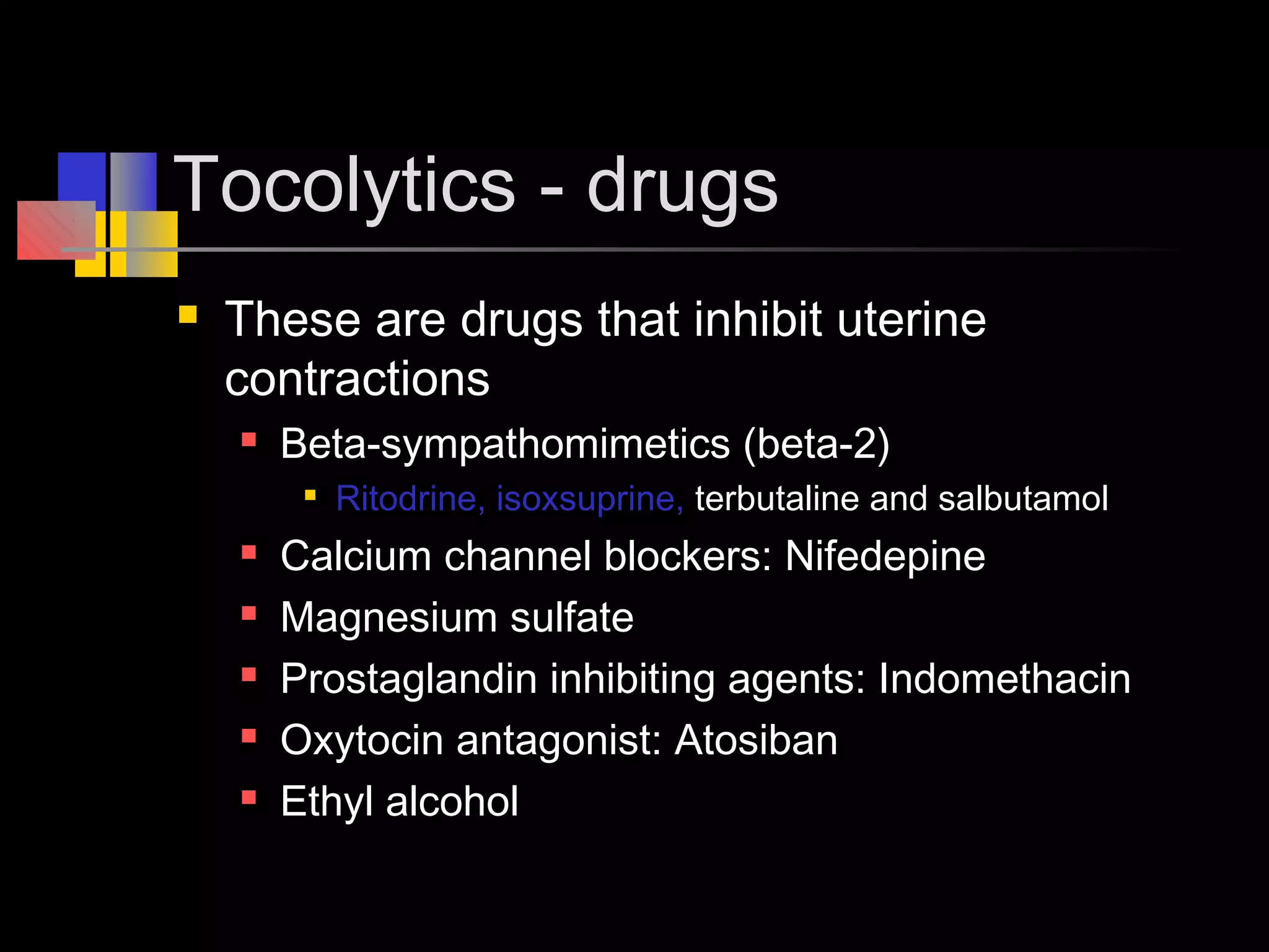 Drugs acting on uterus - drdhriti | PPT