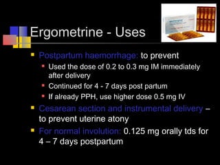 Drugs acting on uterus - drdhriti | PPT