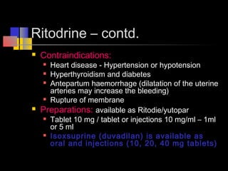 Drugs acting on uterus - drdhriti | PPT