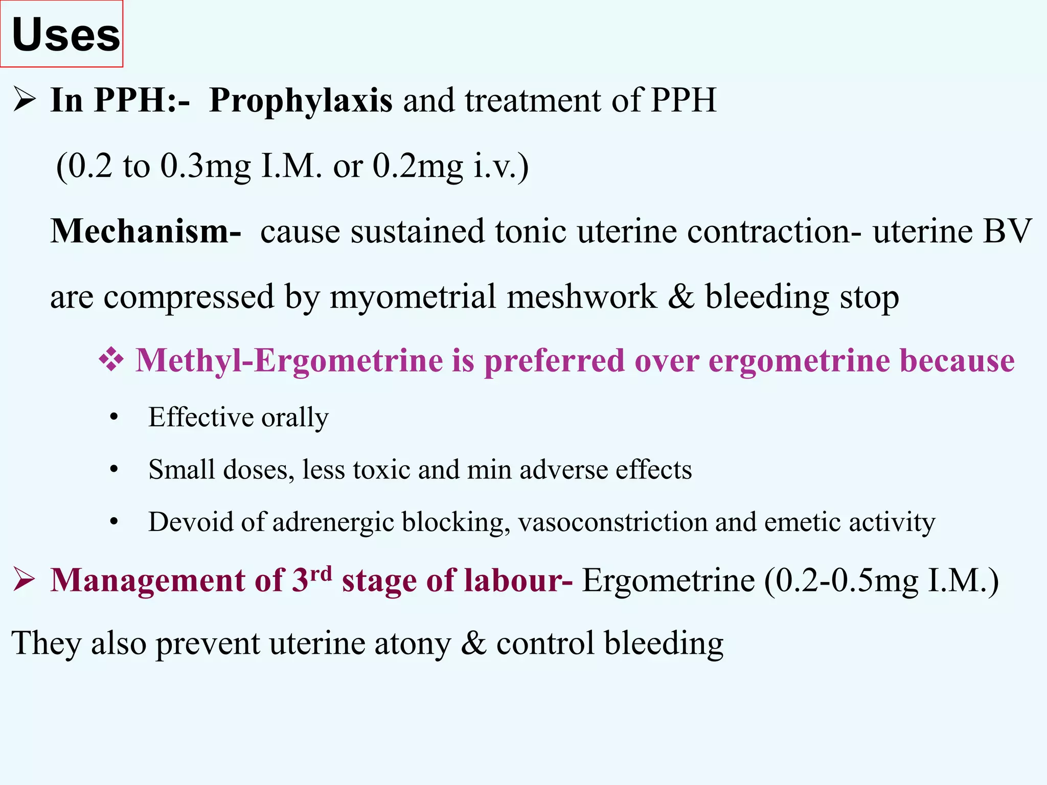 Drugs action on uterus | PPTX