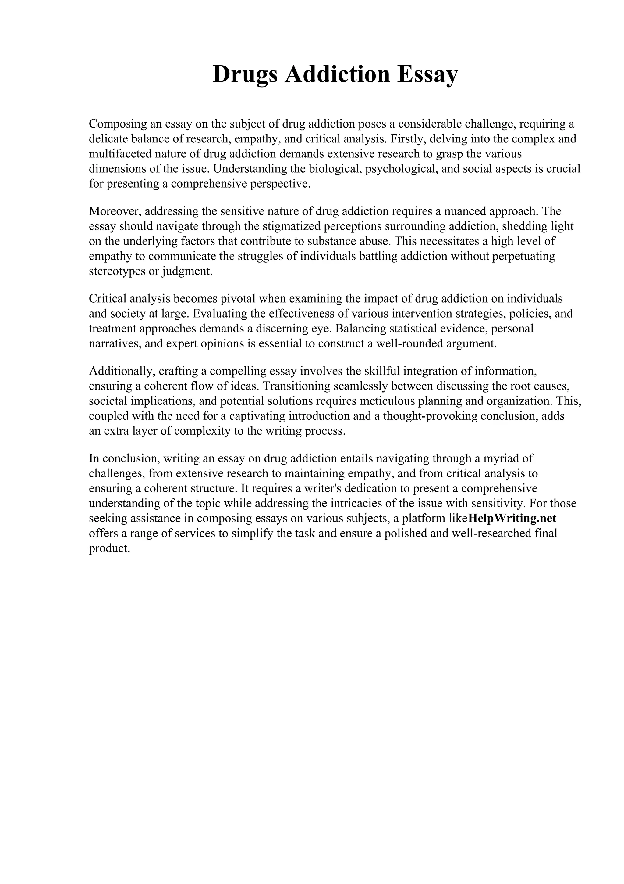 Drugs Addiction Essay.pdf