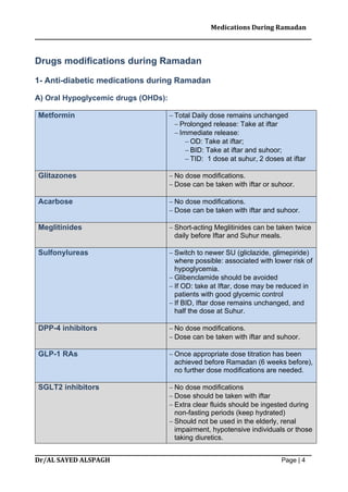 Drugs adjustment during ramadan | PDF