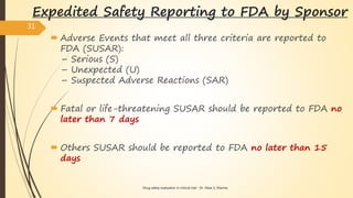 Drug safety evaluation in clinical trial | PPTX