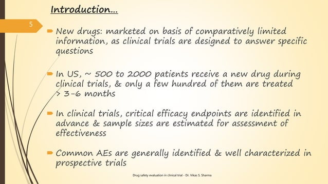 Drug safety evaluation in clinical trial | PPTX