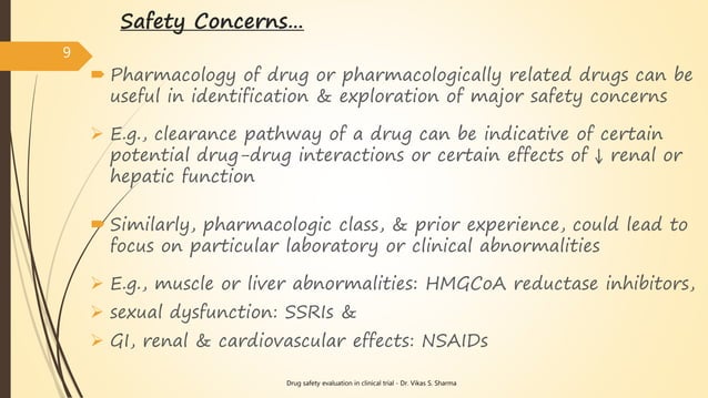 Drug safety evaluation in clinical trial | PPTX