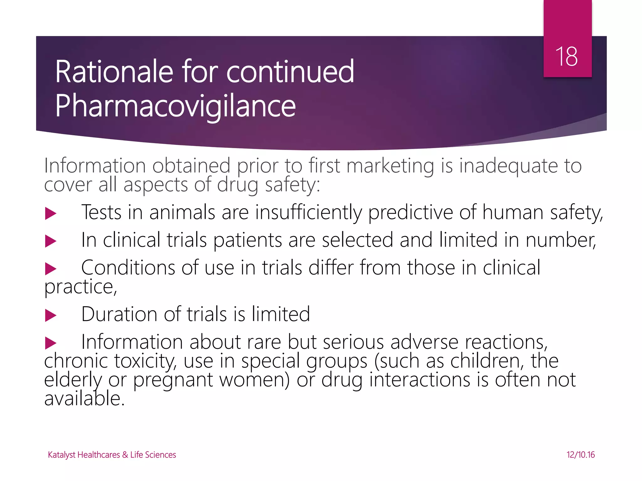 Drug Safety & Pharmacovigilance - Introduction - Katalyst HLS | PPTX