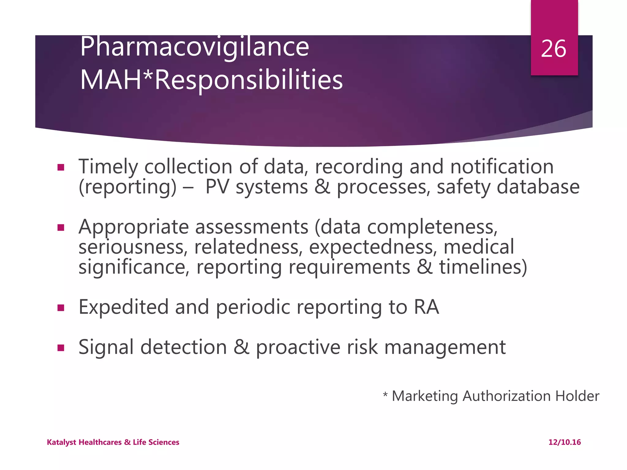 Drug Safety & Pharmacovigilance - Introduction - Katalyst HLS | PPTX