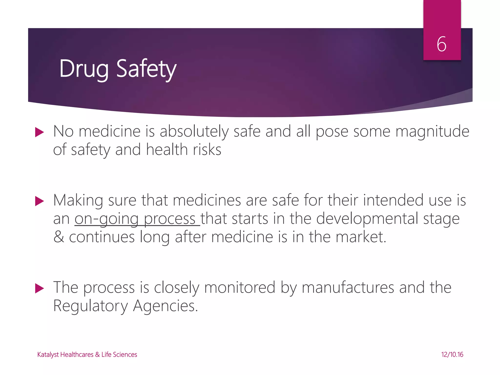 Drug Safety & Pharmacovigilance - Introduction - Katalyst HLS | PPTX