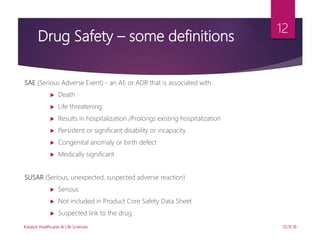 Drug Safety & Pharmacovigilance - Introduction - Katalyst HLS | PPTX