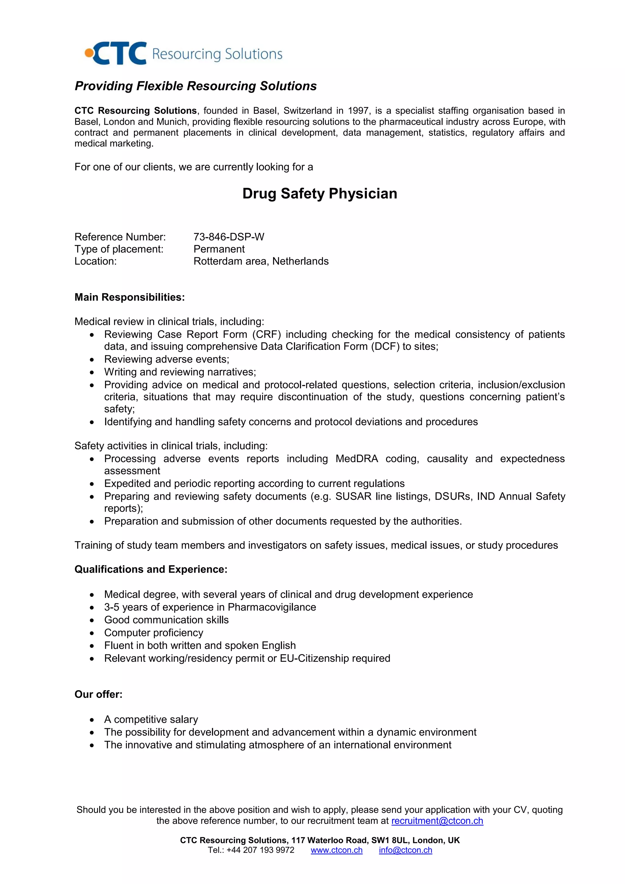 Drug safety physician 73 846-dsp-w | PDF