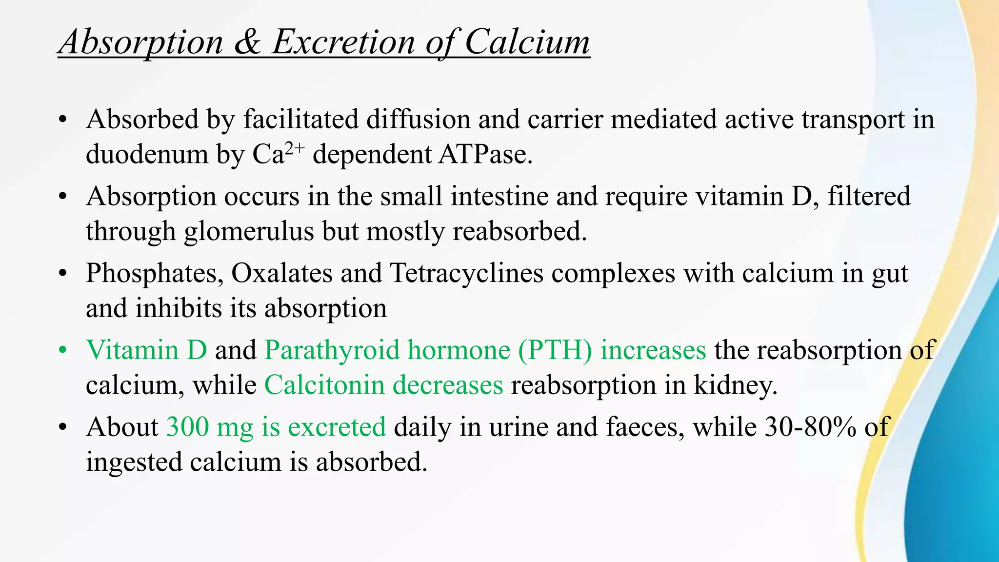 Drugs Affecting Calcium Regulation | Calcium | Calcium Homeostasis | PPTX