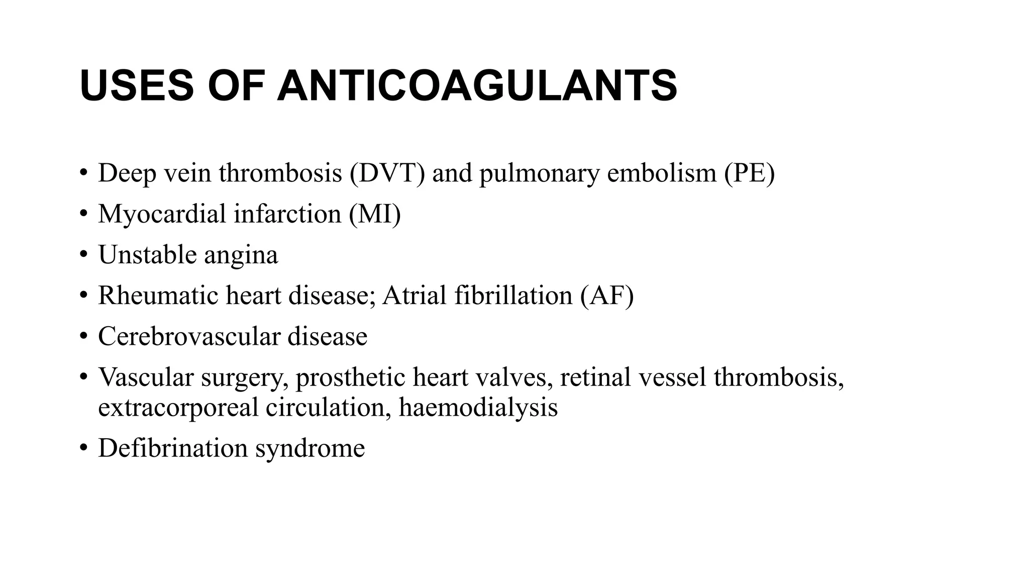 Drugs Affecting Coagulation | PDF