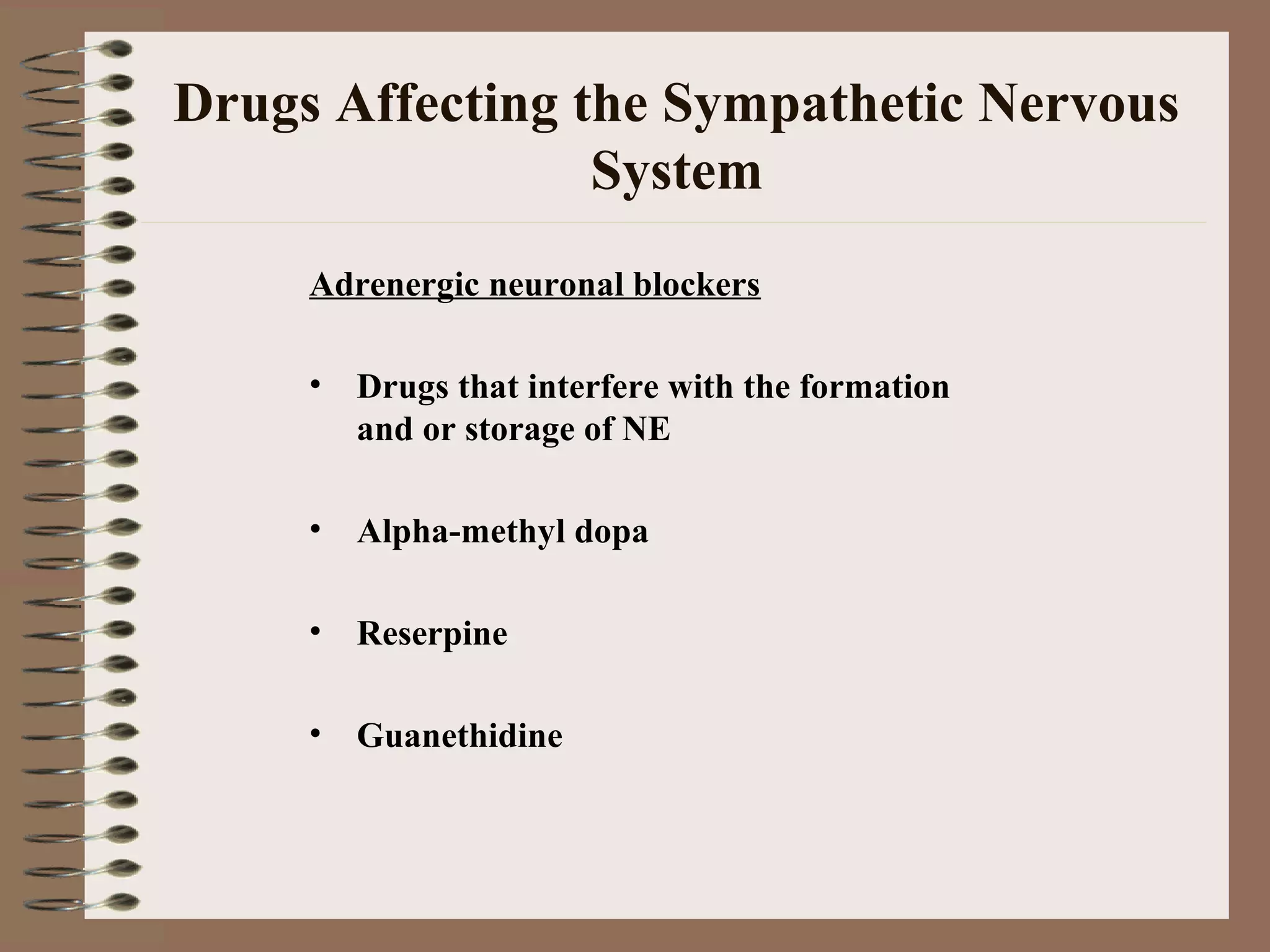 Drugs affecting the_sympathetic_nervous_system | PPT