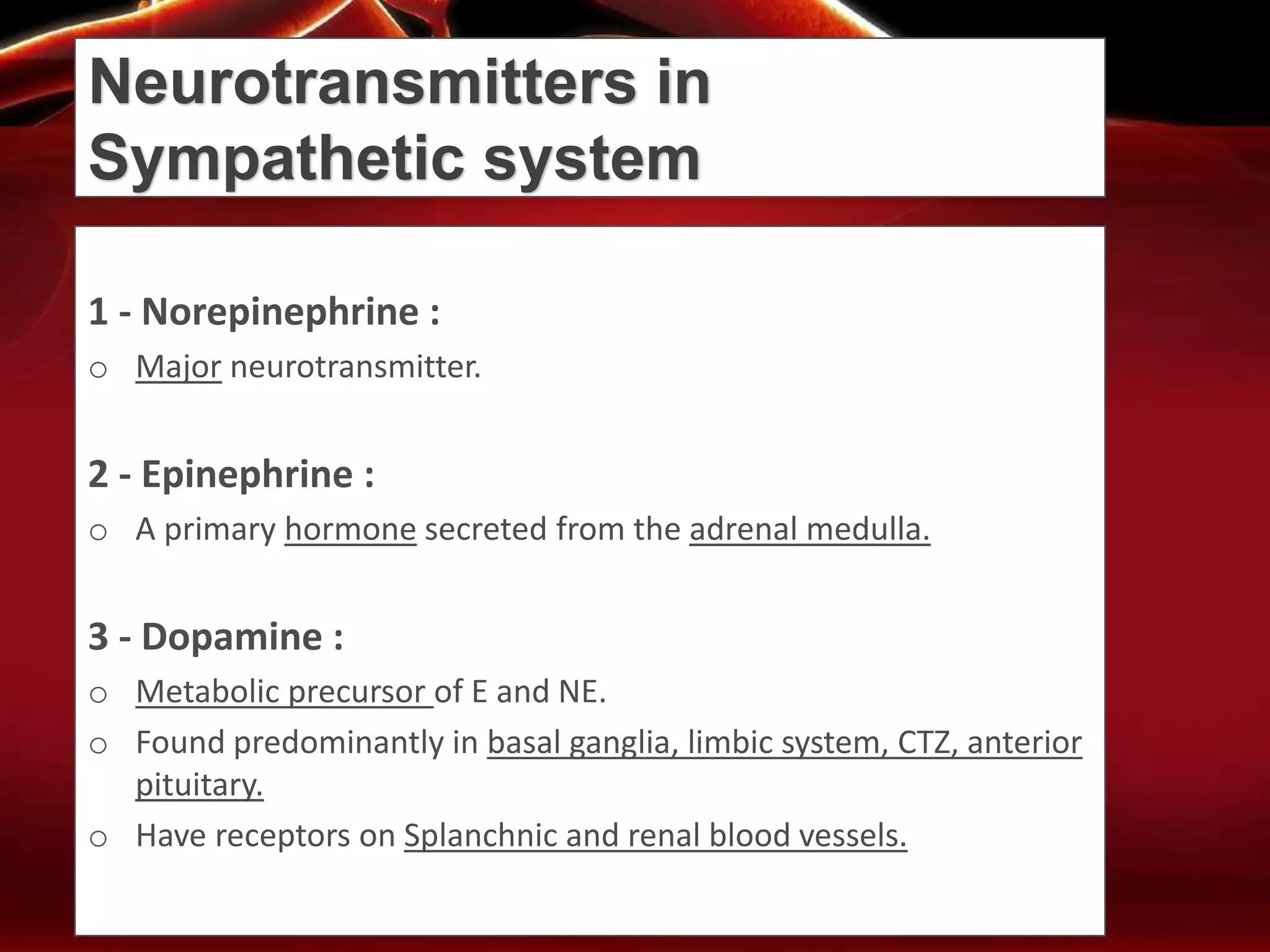 Drugs affecting the sympathetic nervous system | PPTX