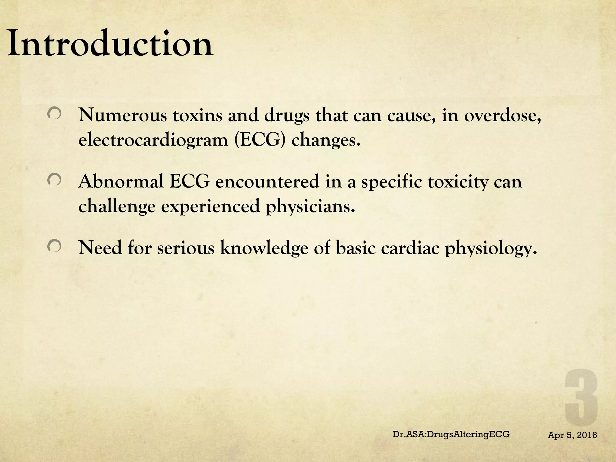 Drugs altering ecg | PPT