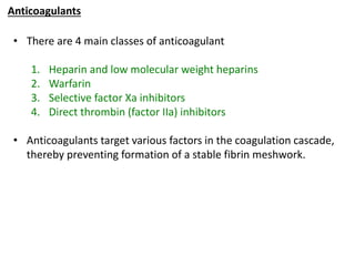 Drugs and blood clotting | PPTX