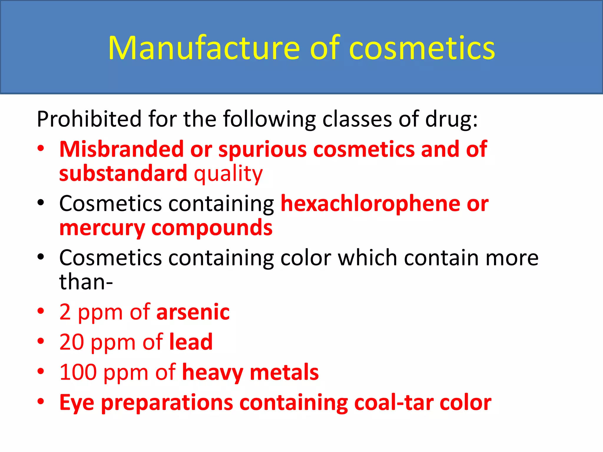 Drugs and cosmetics act 1940 | PPTX