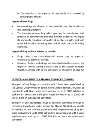 Drugs and Cosmetics Act 1940 and Rules 1945 - Detailed review | DOCX