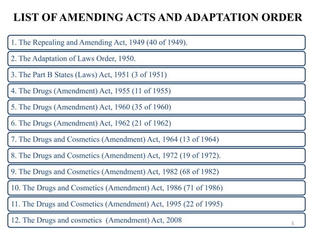 Drugs and cosmetics act 1940 and rules 1945 | PPTX | Substance Abuse ...
