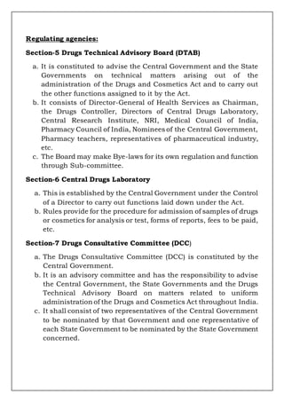 Drugs and cosmetics act-Control Of Spurious Drugs | DOCX