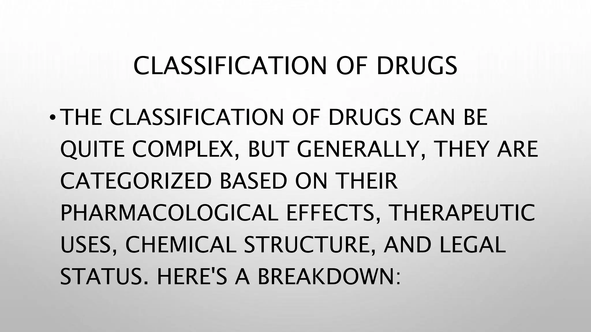 DRUGS AND ITS classification slide share | PPTX