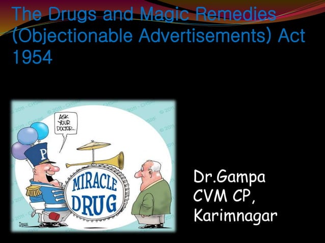 introduction of DRUGS AND MAGIC REMEDIES ACT | PPT