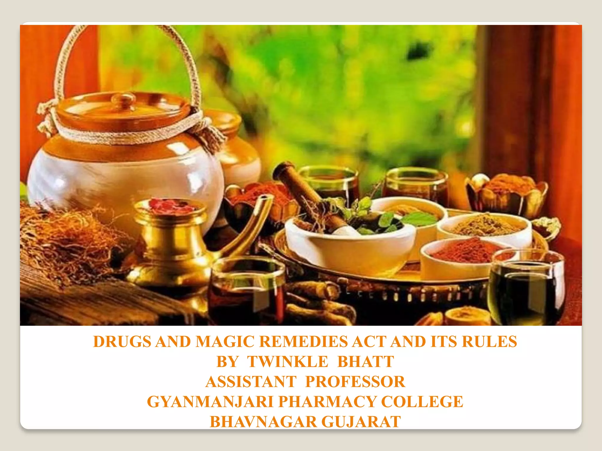 Drugs and magic remedies act and rules | PDF